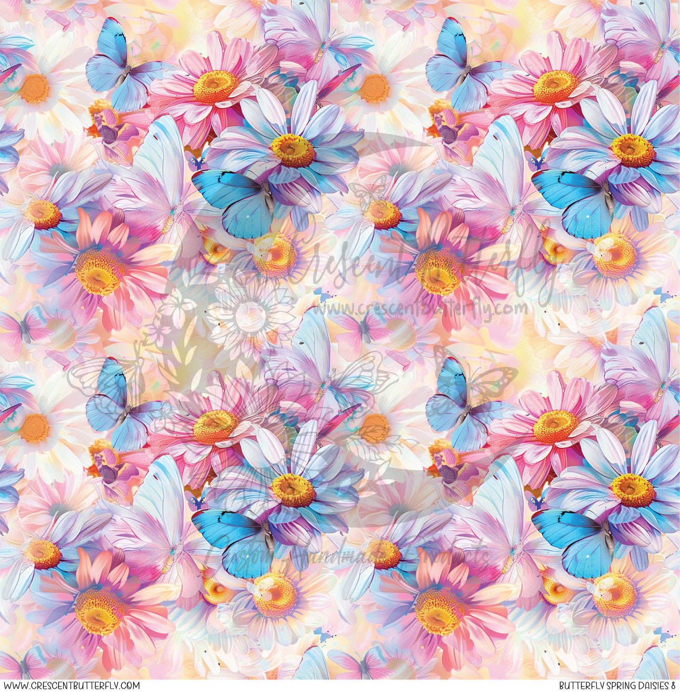 Butterfly Spring Daisies 8 Printed Vinyl Sheet/Wrap – Crescent ...