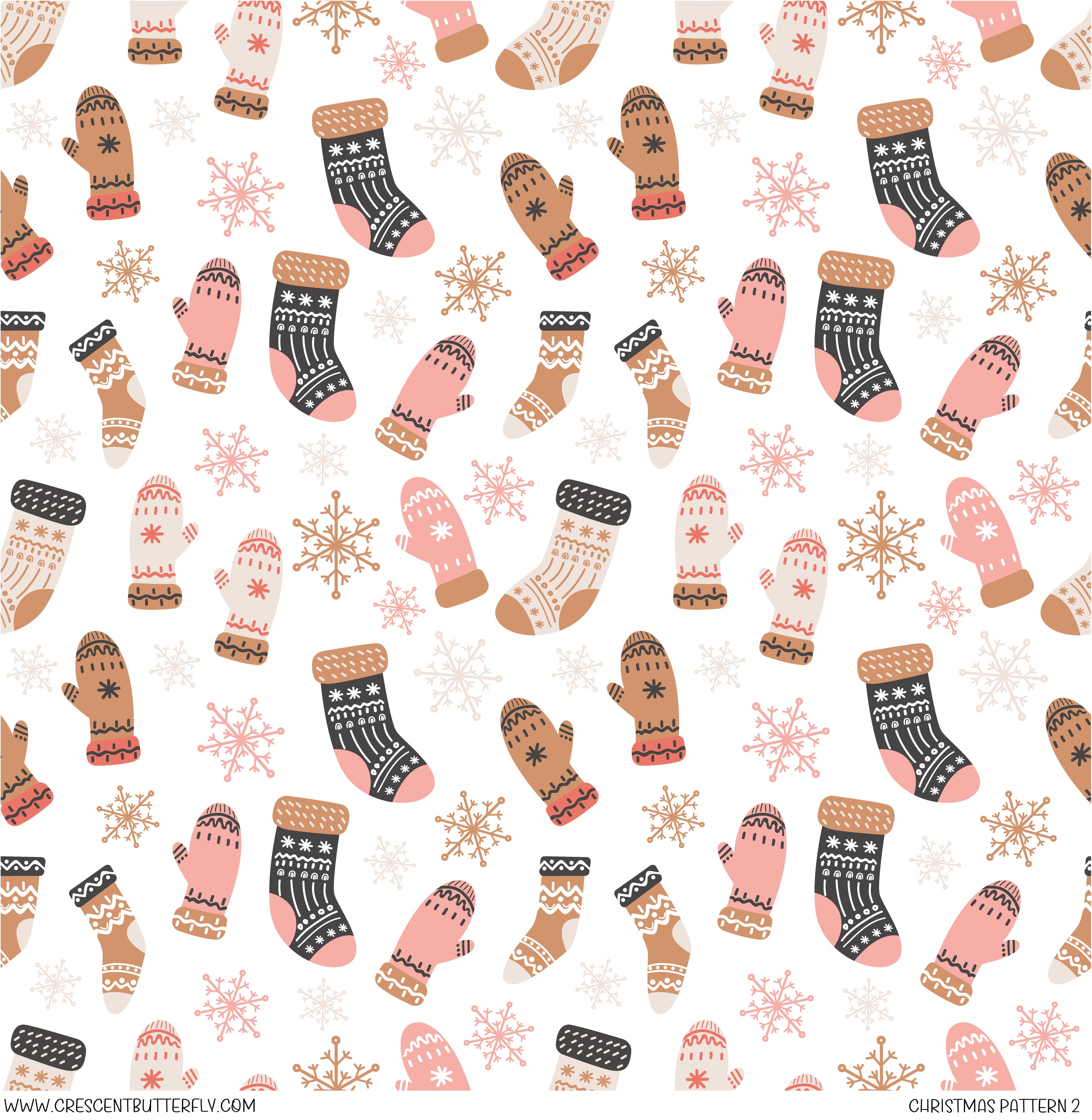 Christmas Pattern 2 Vinyl Sheet/Wrap – Crescent Butterfly Design Co.