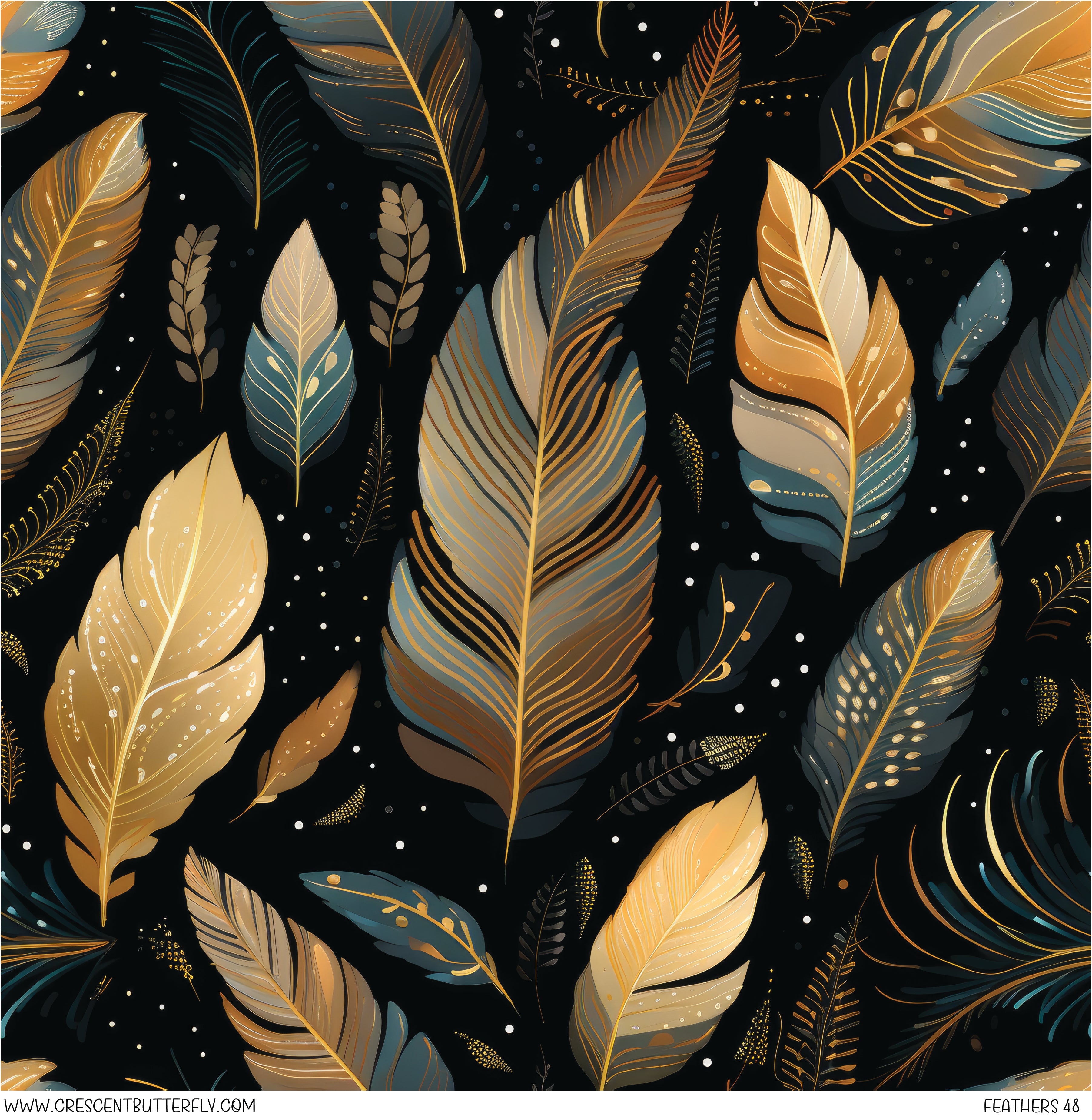 Feathers 48 Vinyl Sheet/Wrap – Crescent Butterfly Design Co.