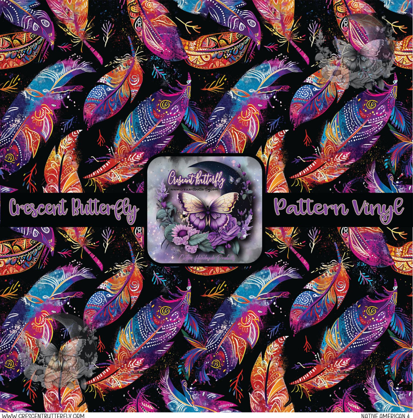 Native American 4 Printed Vinyl Sheet/Wrap – Crescent Butterfly Design Co.